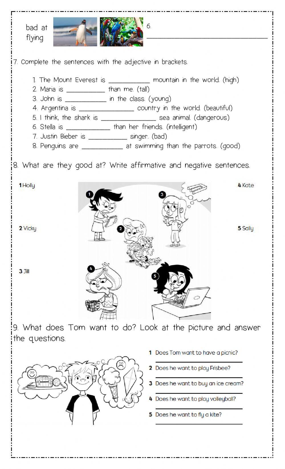 Grammar and vocabulary 3rd children worksheet | Live Worksheets