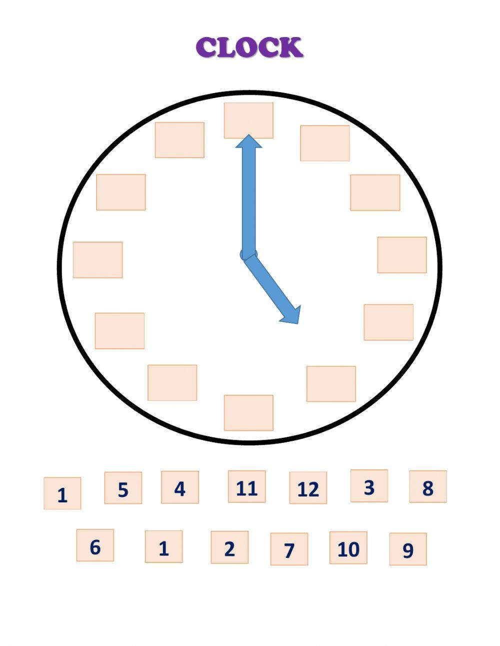 Clock | Free Interactive Worksheets | 534045