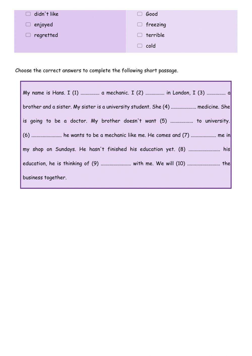 Reading | LiveWorksheets | 534194