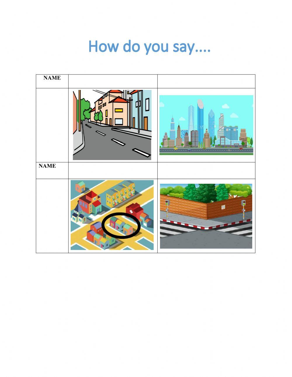 Access roads worksheet | Live Worksheets
