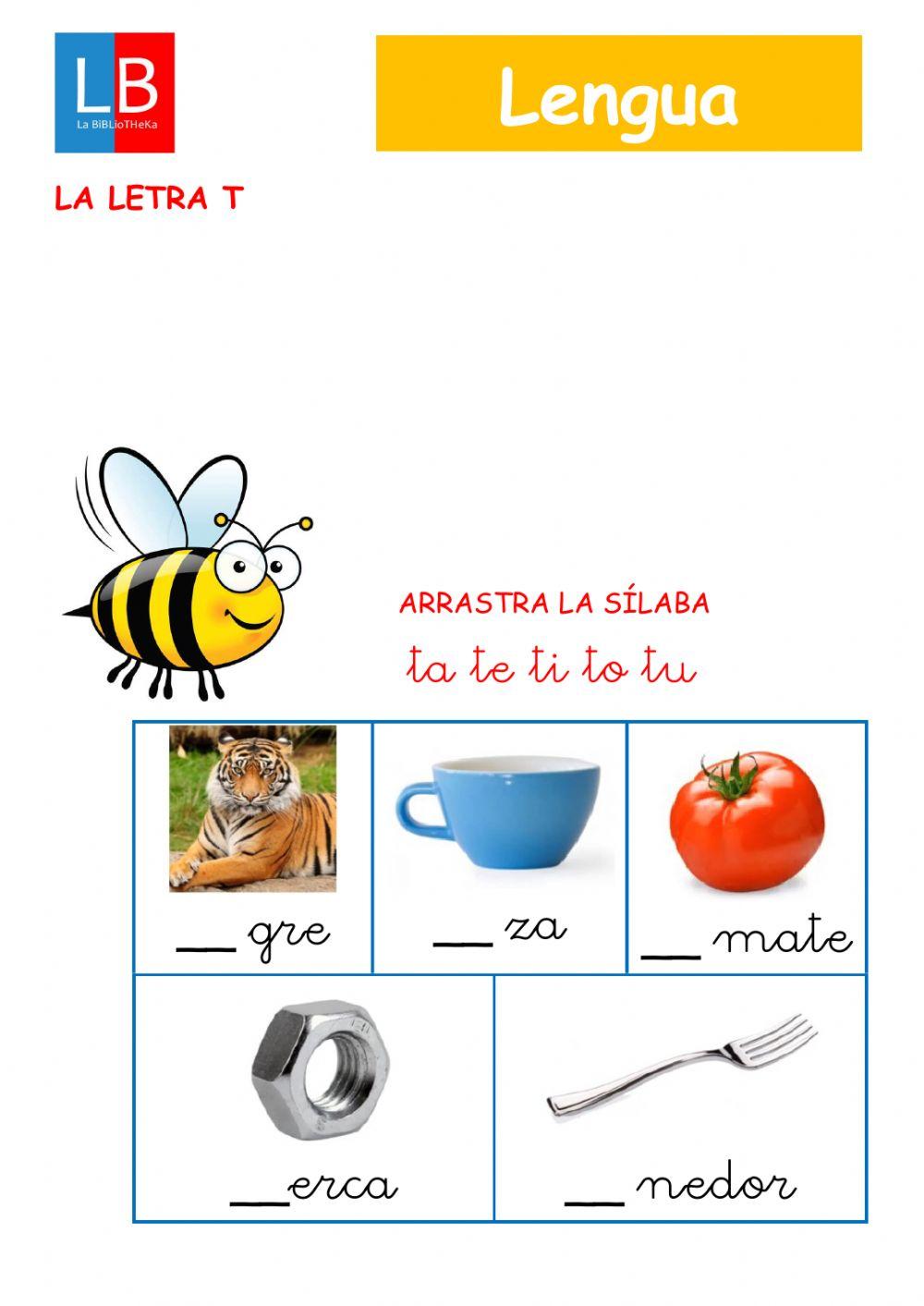 Silaba ta te ti… | Free Interactive Worksheets | 534893