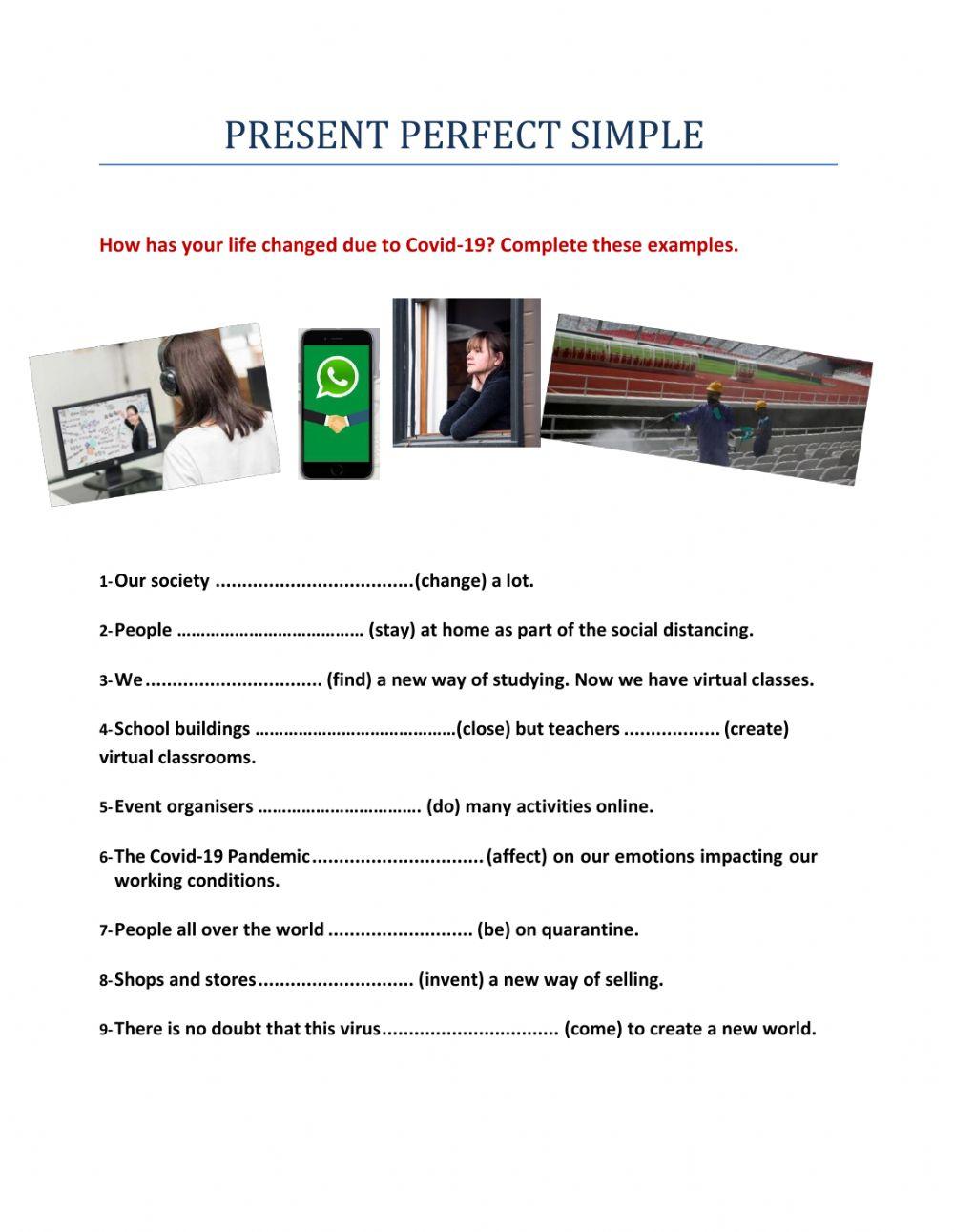 Present perfect | Free Interactive Worksheets | 535178