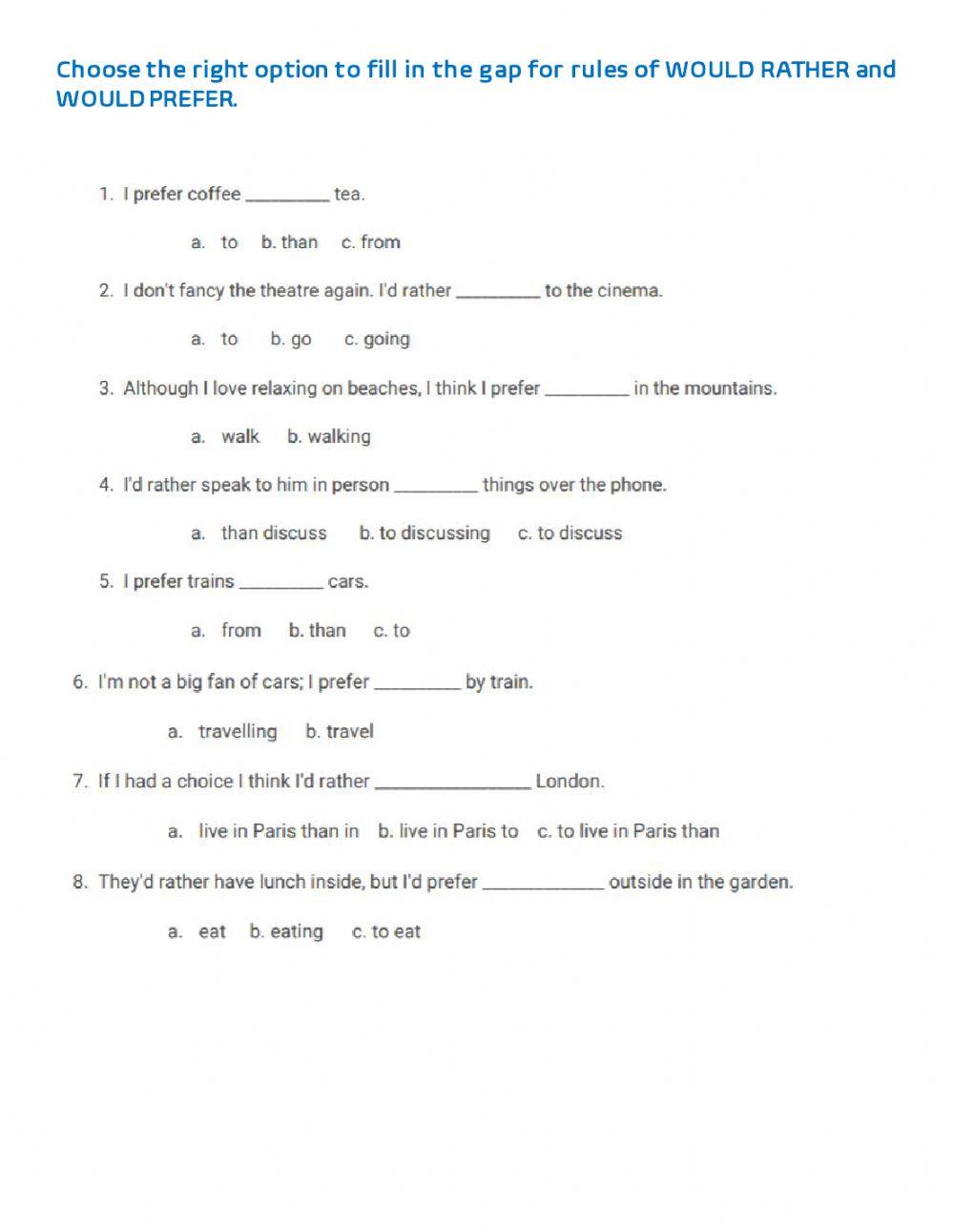 Make up test interactive worksheet | Live Worksheets