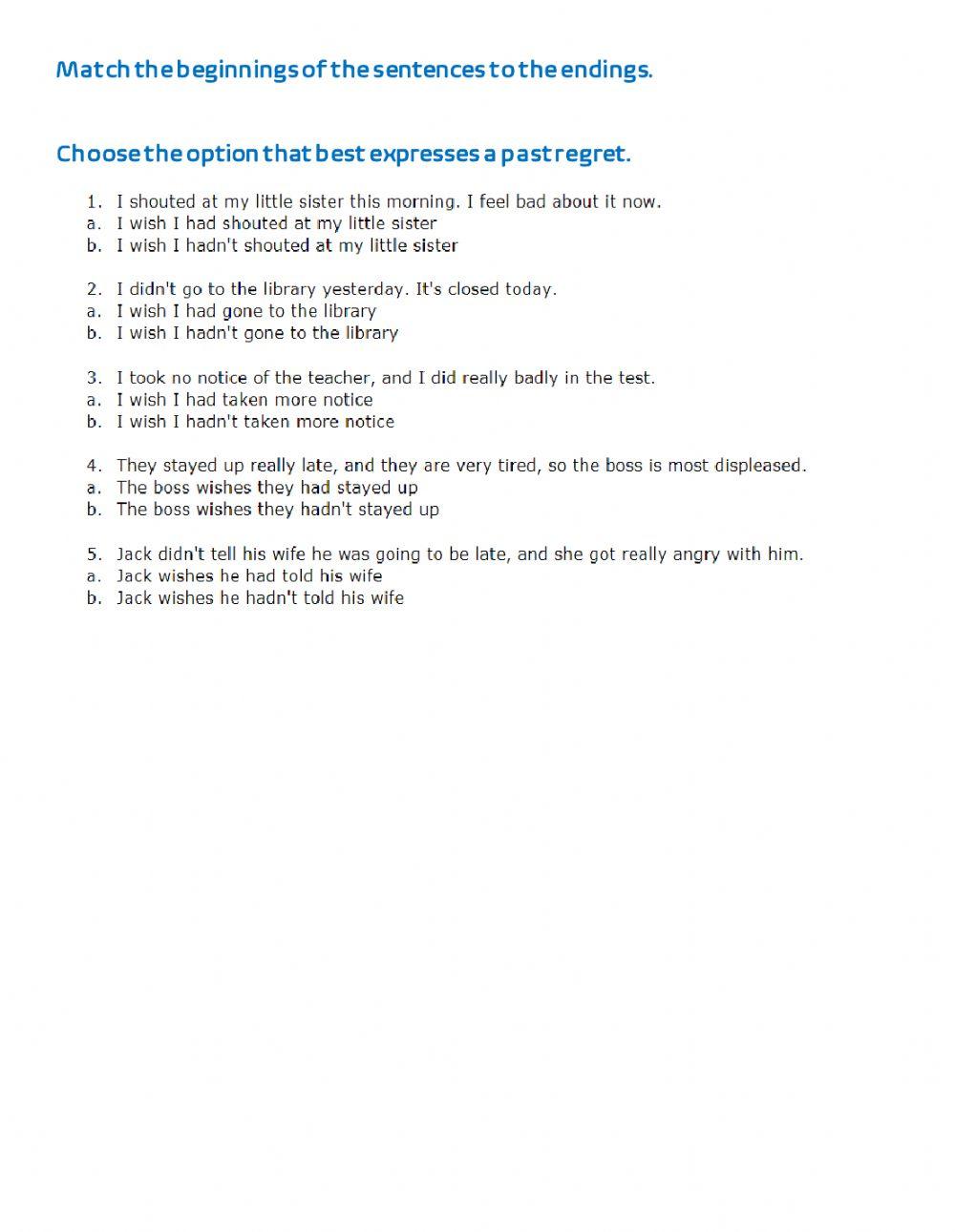 Make up test interactive worksheet | Live Worksheets