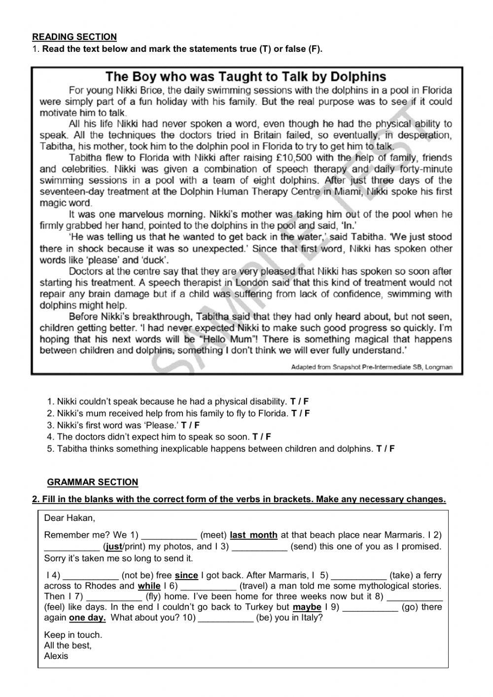 INTERMEDIATE- practice (Monday and Wednesdays) worksheet | Live Worksheets