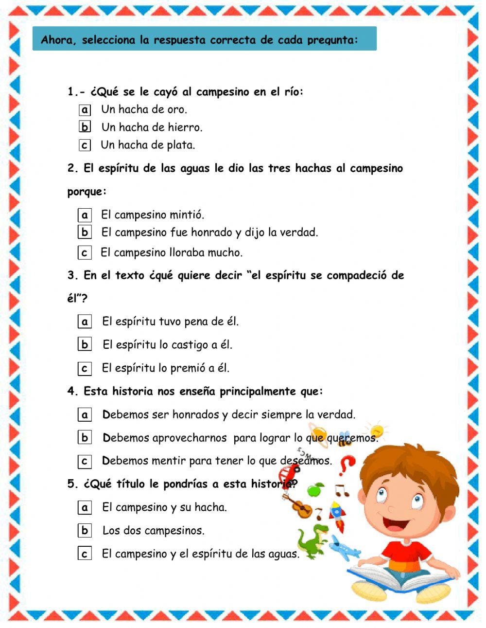 Leyendo mi contexto worksheet | Live Worksheets