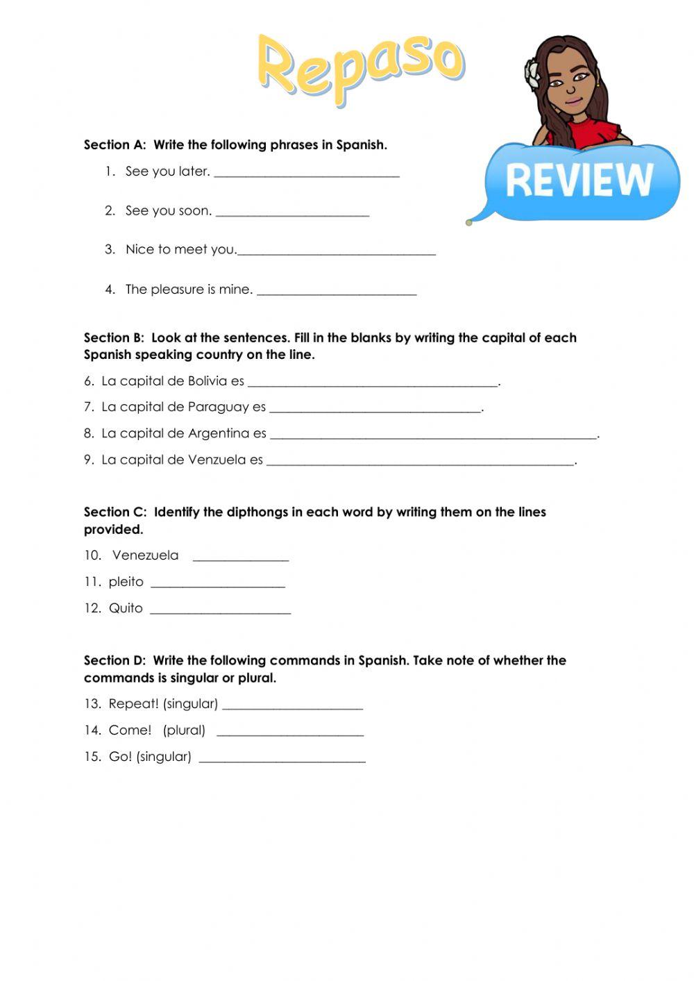 Grade 6 Exam Review worksheet | Live Worksheets