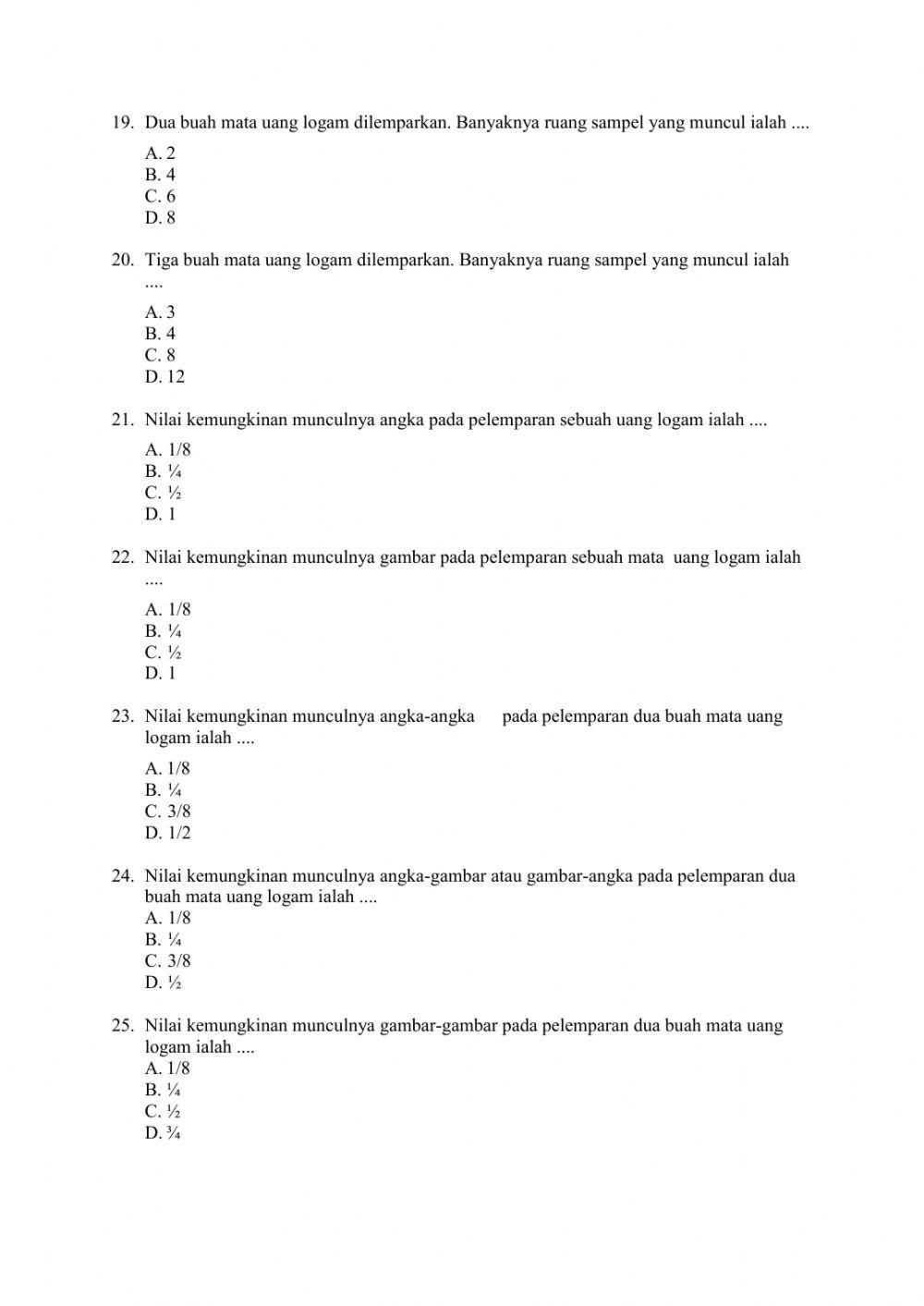 Pas 1 exercise | Live Worksheets