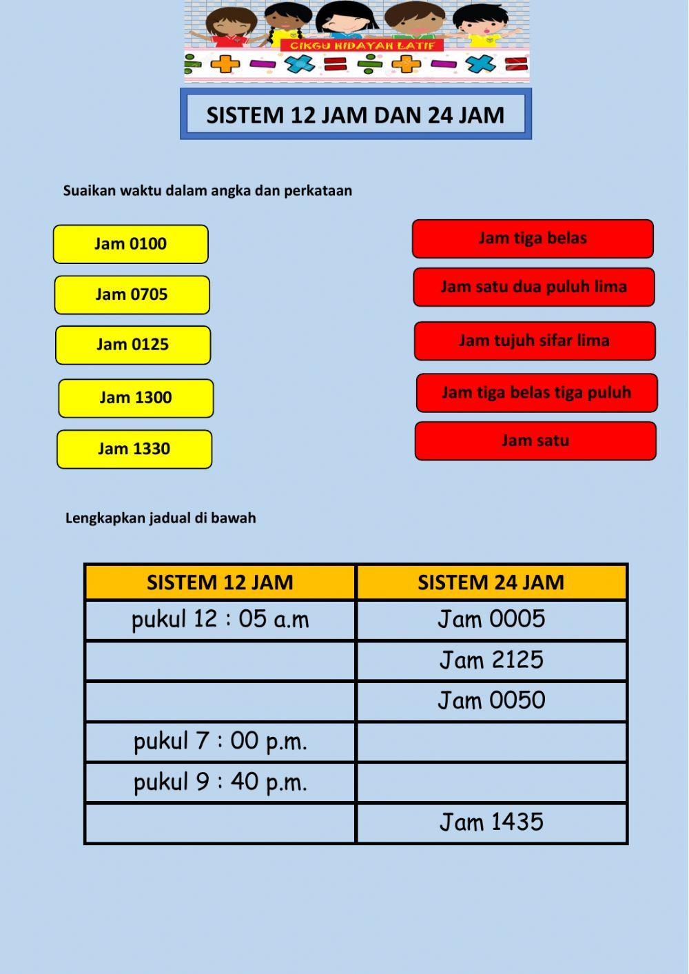 536323 | Sistem 12 jam dan 24 jam | Hidayah_Latif