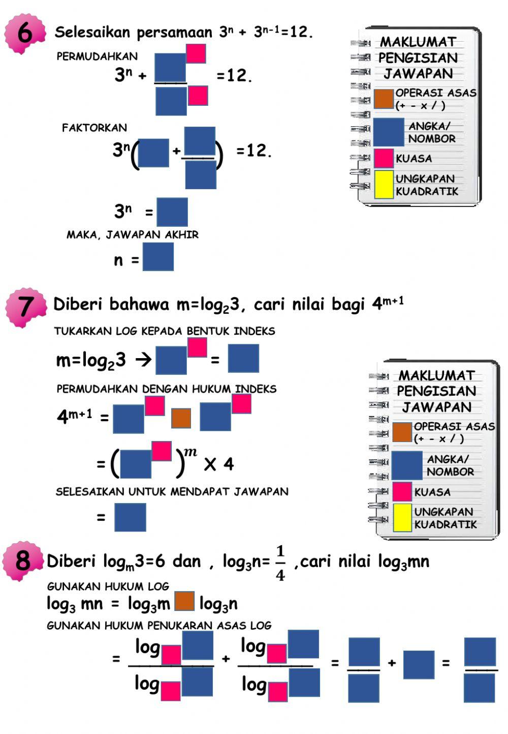 536672 | Ulangkaji bab indeks,surd dan logaritma | NALIZA
