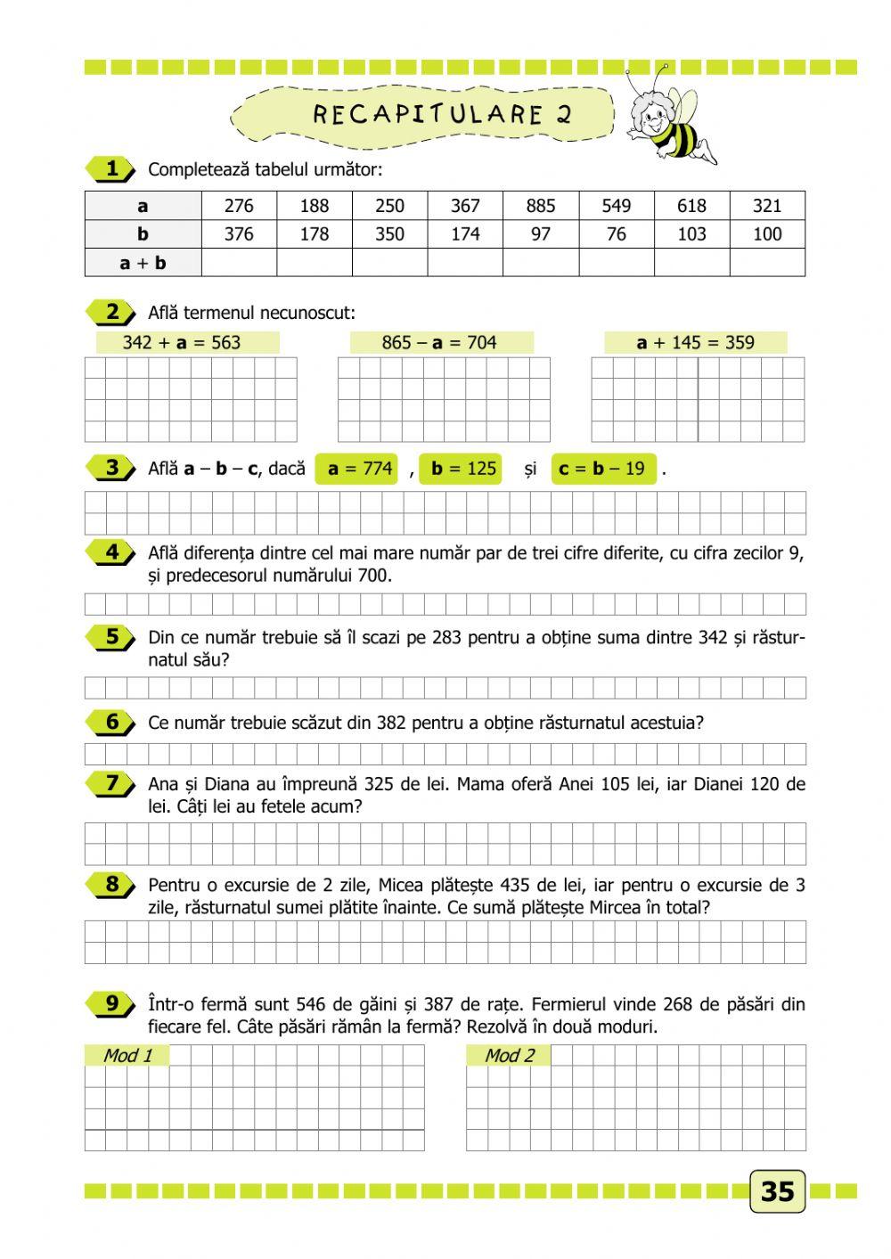 Recapitulare online practice | Live Worksheets