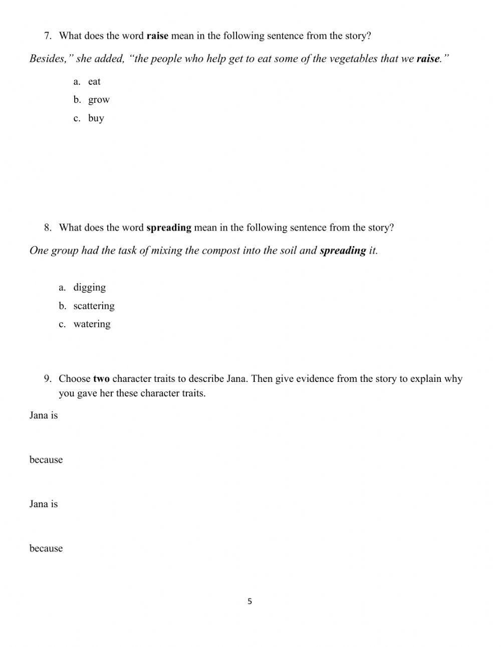 Skills Test interactive worksheet | Live Worksheets