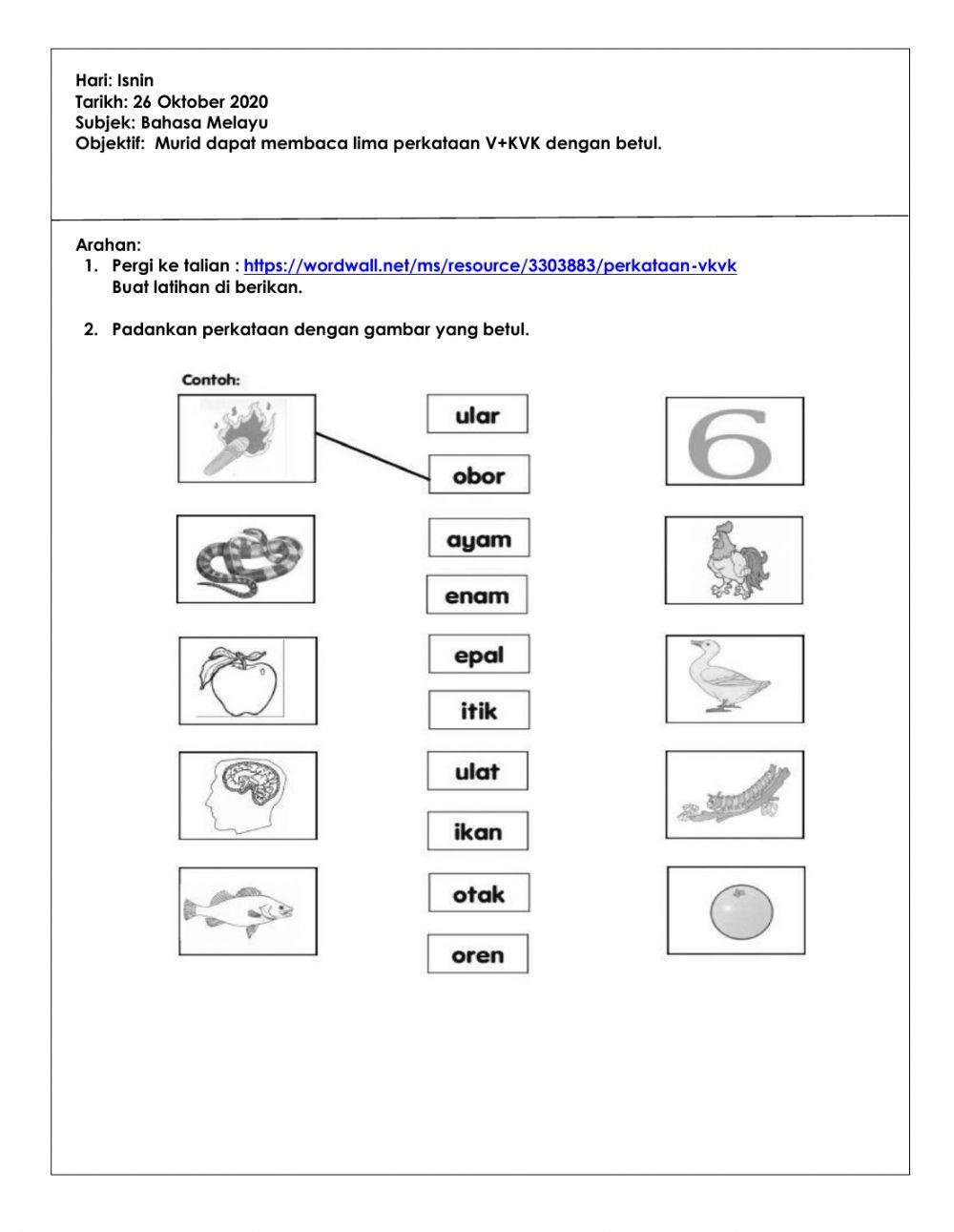 latihan prasekolah online exercise for | Live Worksheets