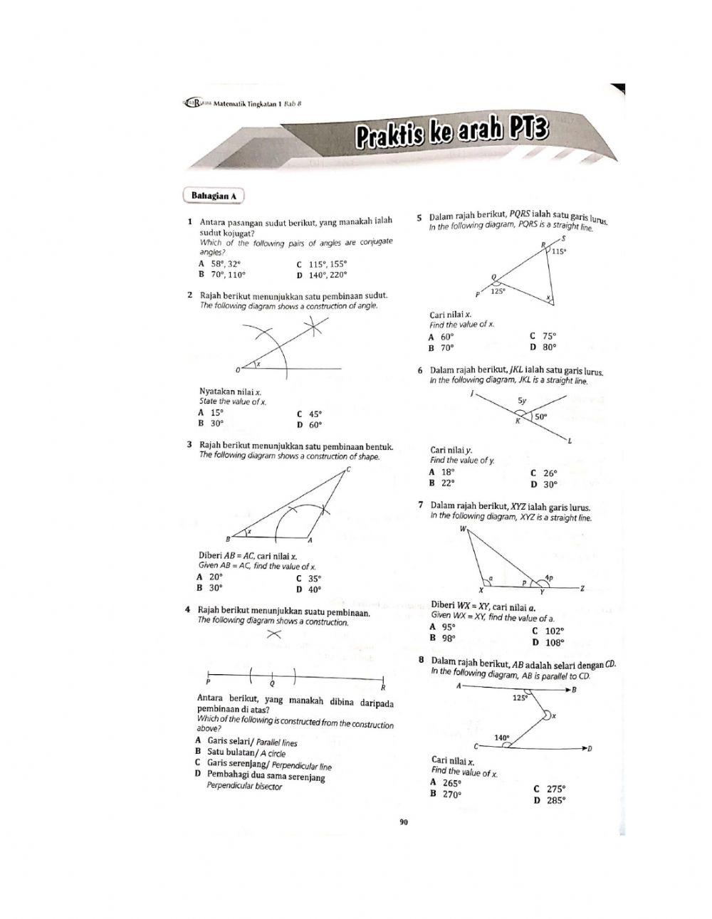 539389 | Lines and angles | wongyokemei | LiveWorksheets