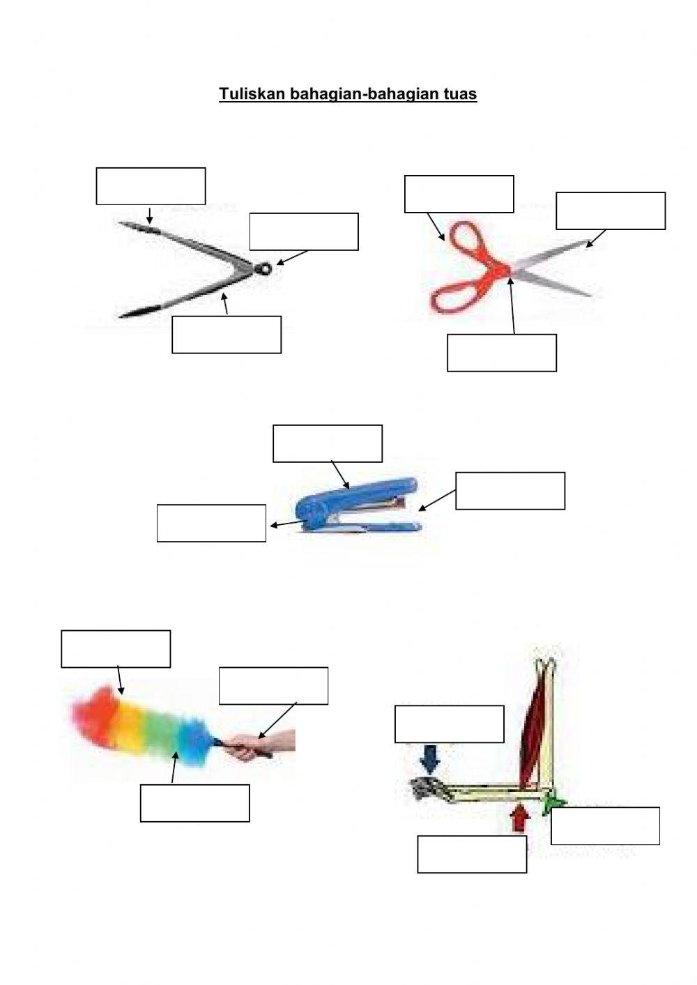 Mesin ringkas : tuas worksheet | Live Worksheets