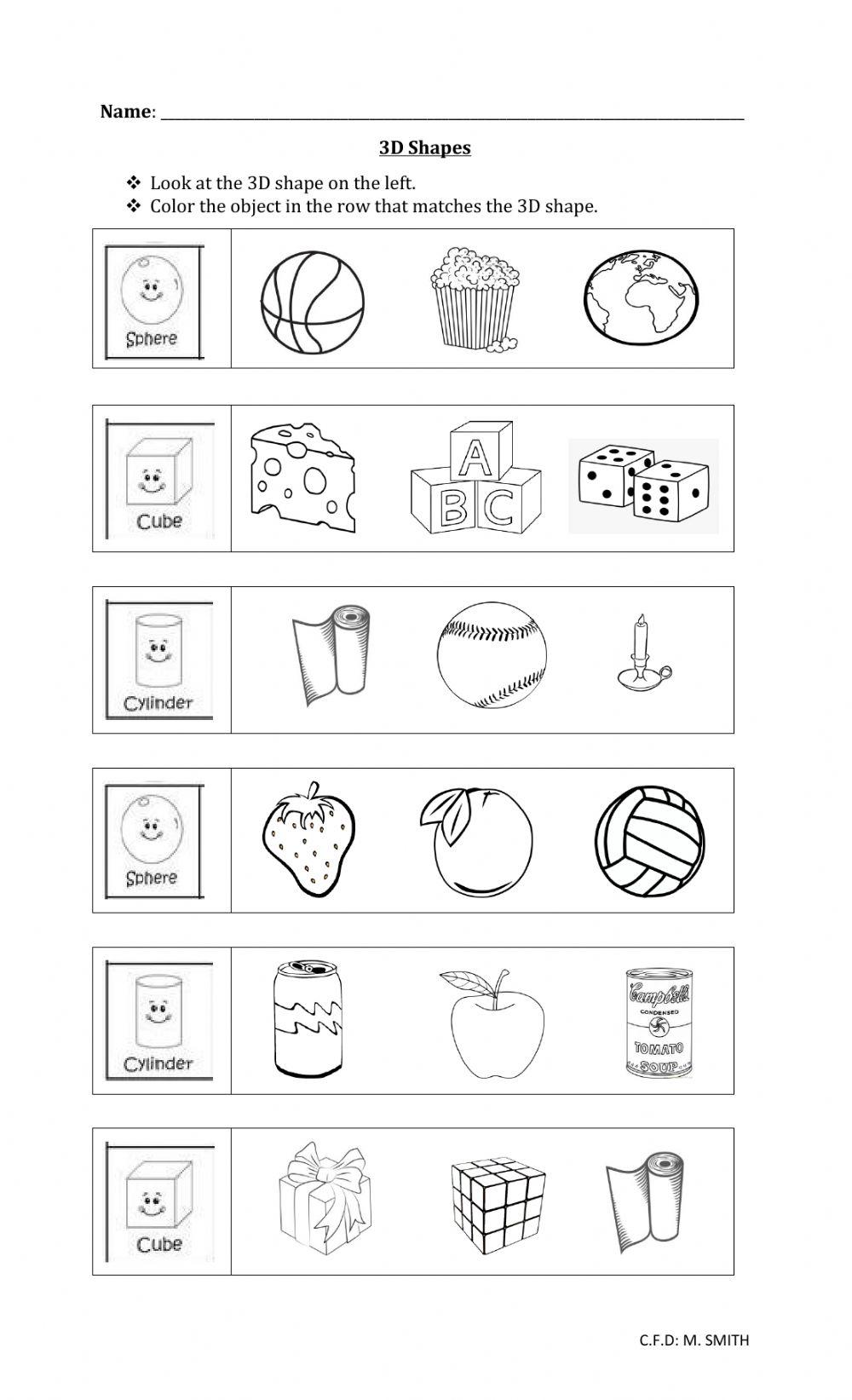 539640 | 3D Shapes | Miaya Smith | LiveWorksheets