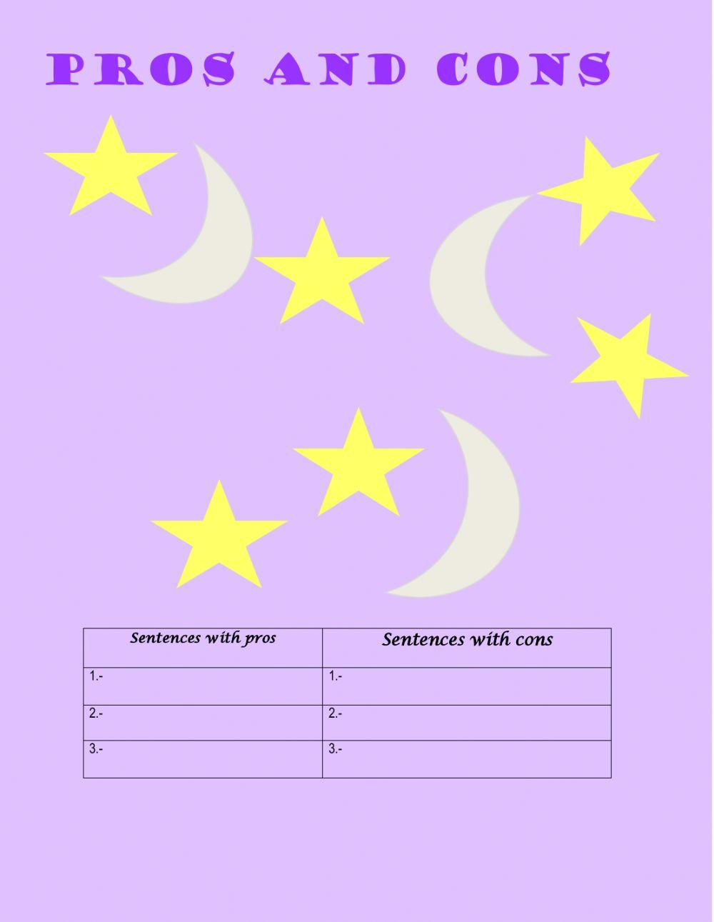 539907 | Pros and cons | GADIS | LiveWorksheets