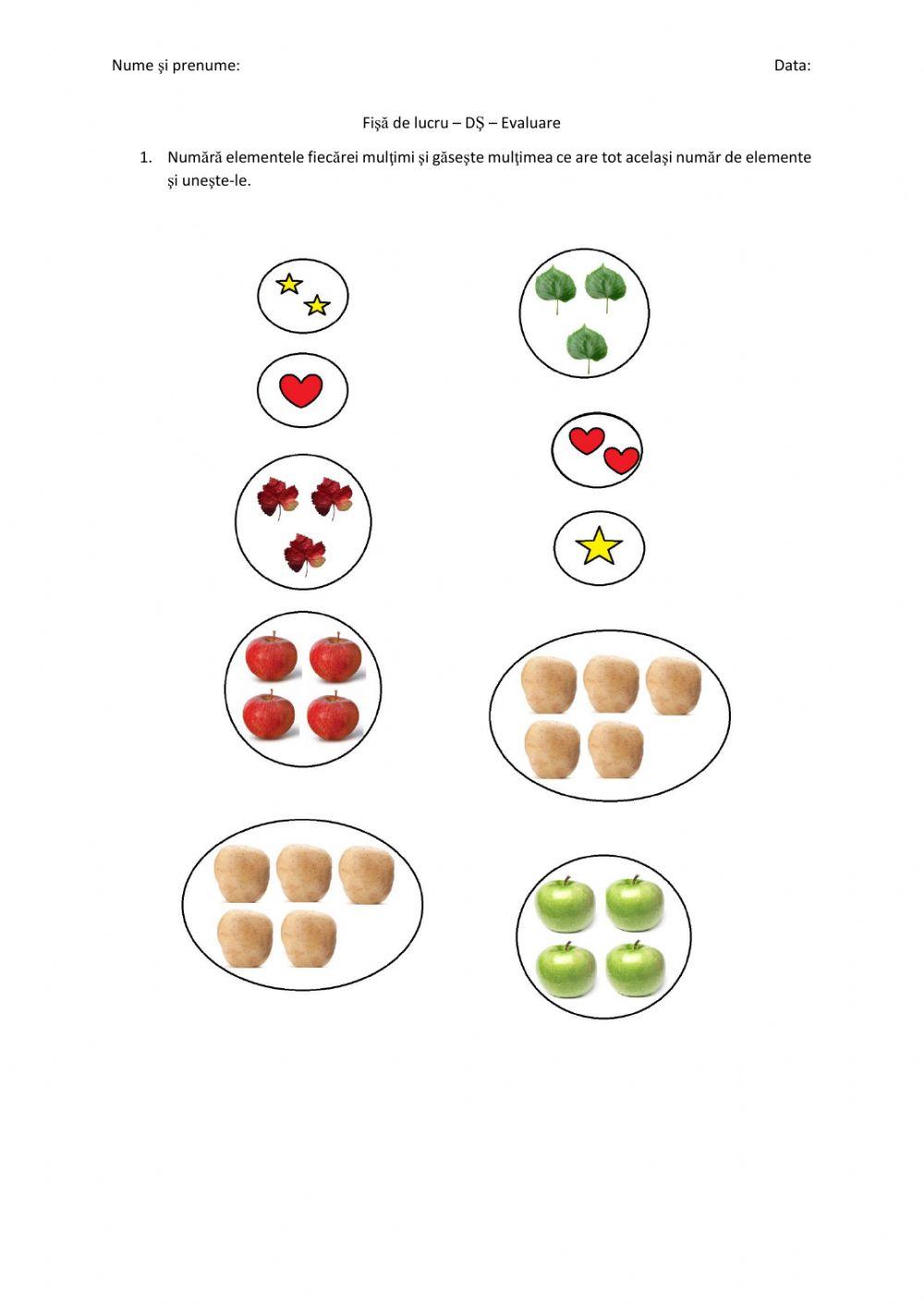 Corespondenta multime - multime worksheet | Live Worksheets