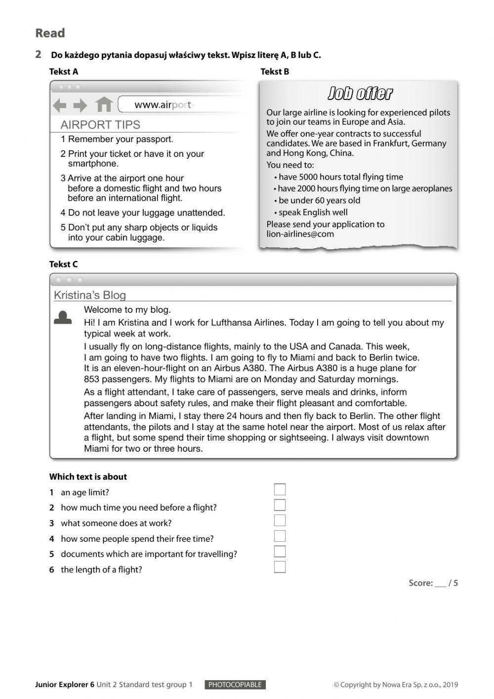 Junior Explorer… | Free Interactive Worksheets | 6272638