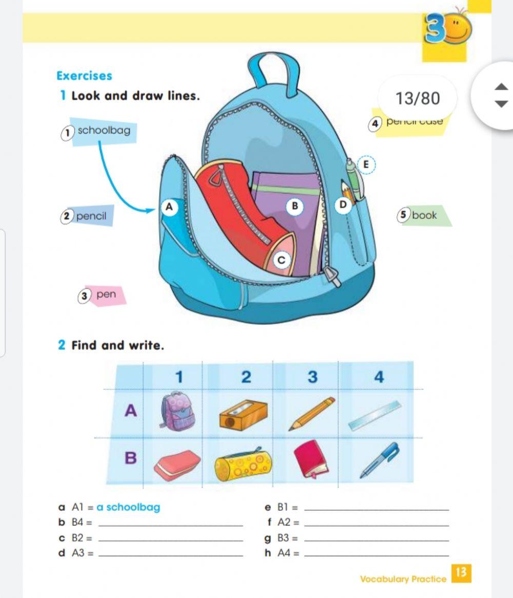 School things activity for 2 grade | Live Worksheets