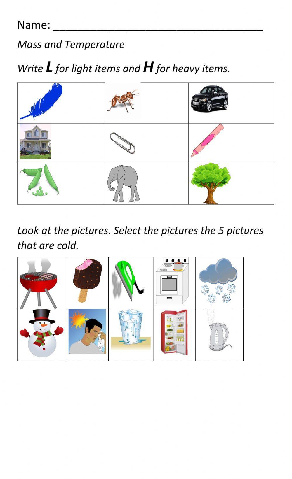 Temperature and… | Free Interactive Worksheets | 541472