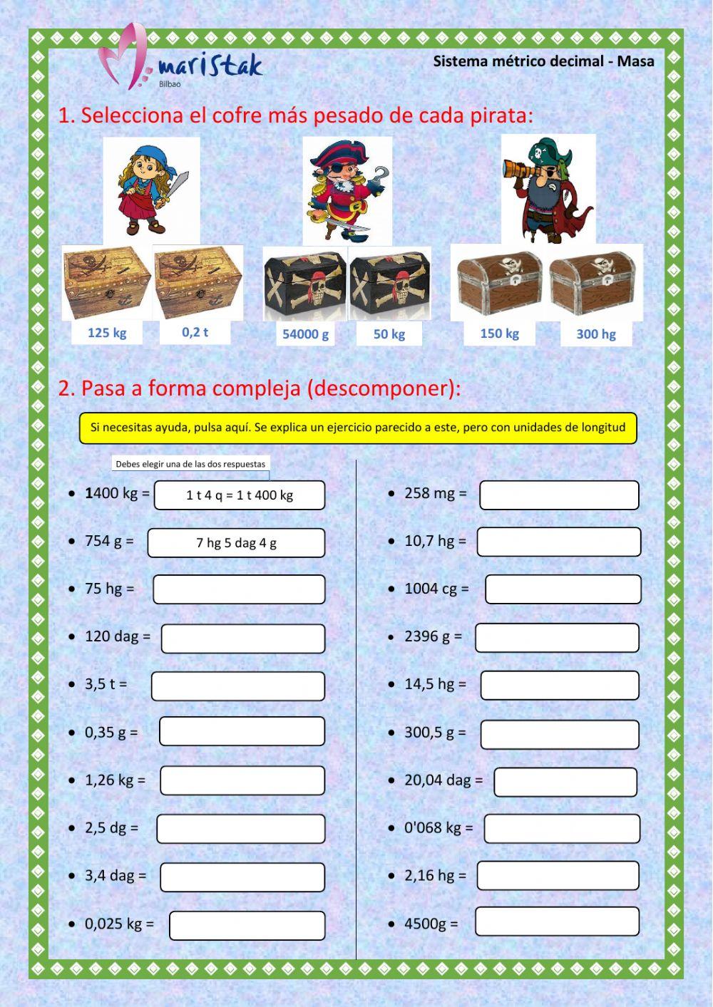 CAS-004-Masa-ejercicios worksheet | Live Worksheets