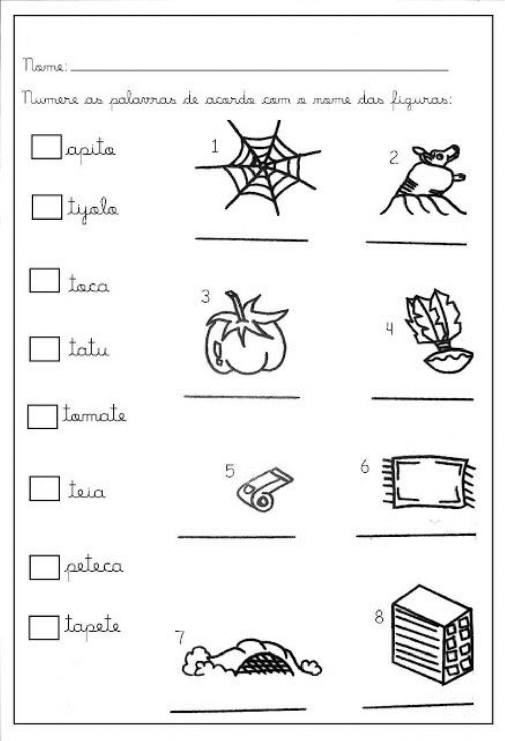 Sílaba T exercise | Live Worksheets