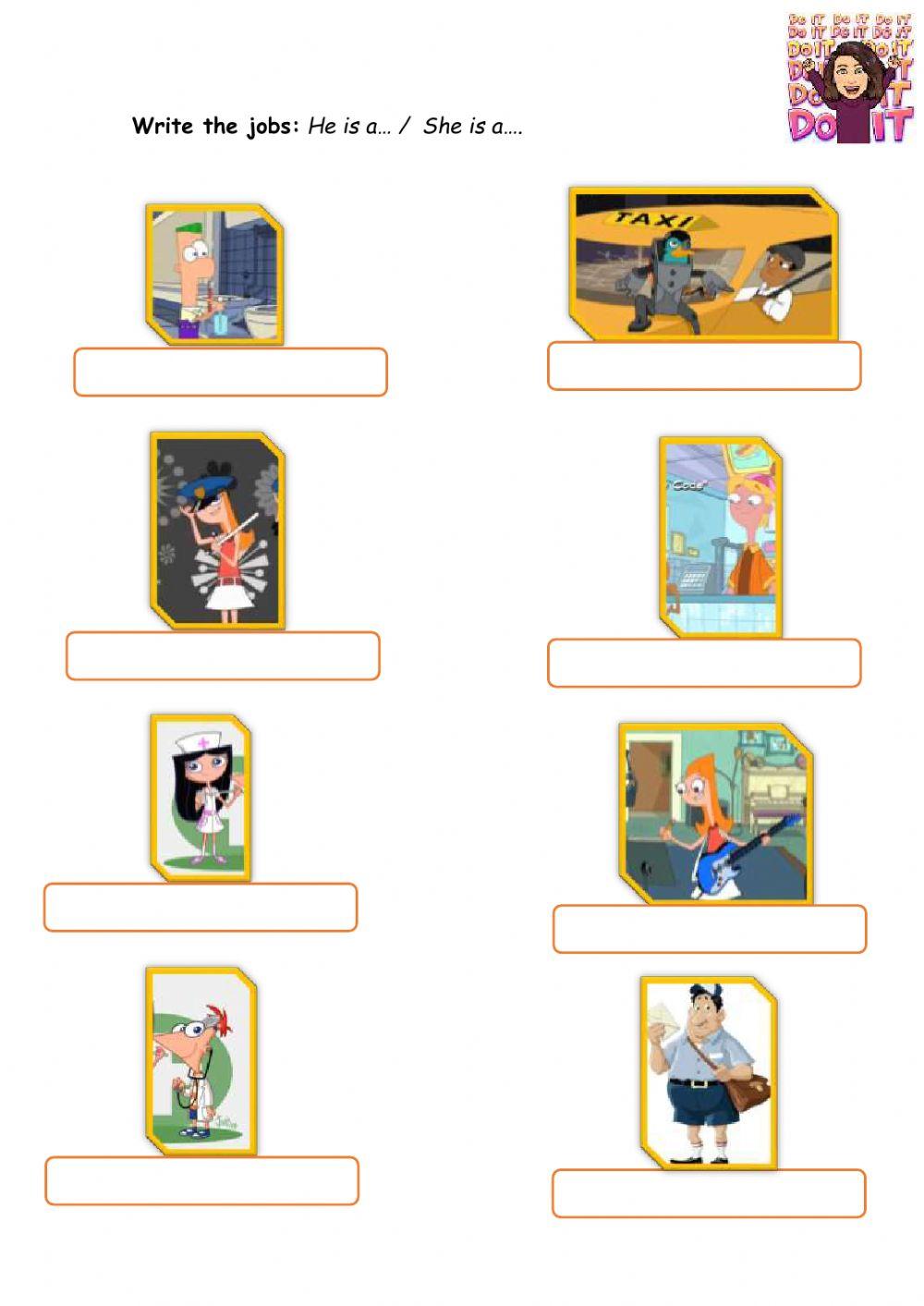 Jobs online exercise for 6 primary | Live Worksheets