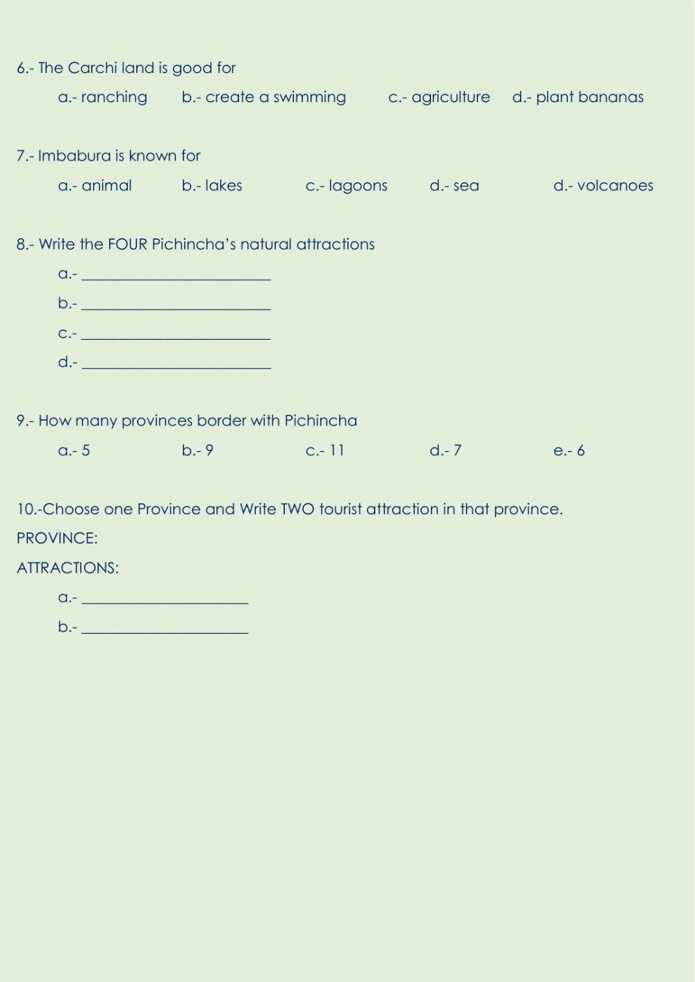 North worksheet | Live Worksheets