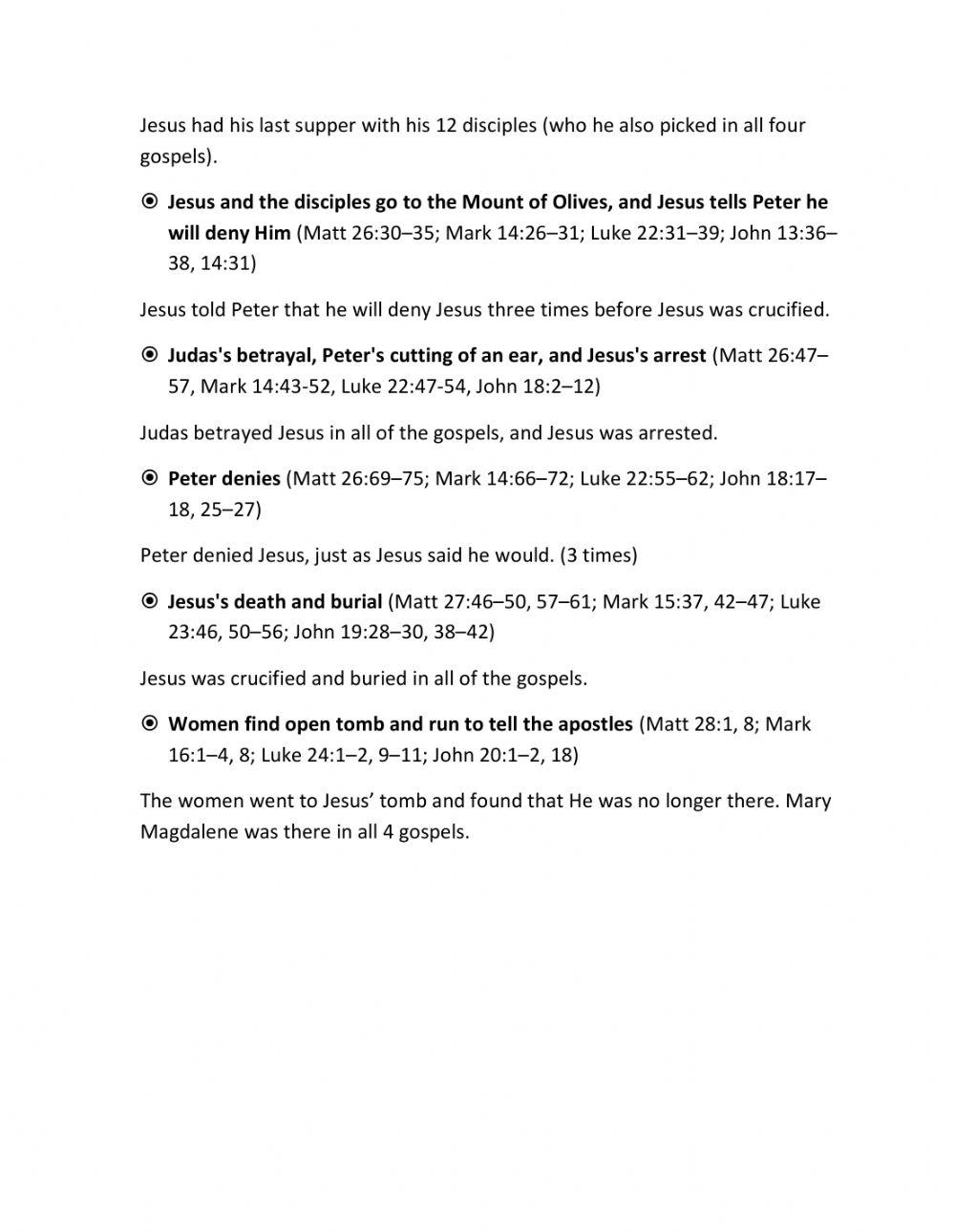 The Gospels exercise | Live Worksheets