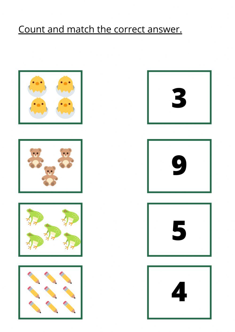4 Years: Math Set 10 Page 2 worksheet | Live Worksheets