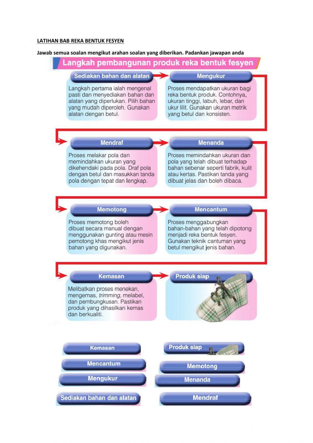 RBT Reka bentuk fesyen online exercise for | Live Worksheets
