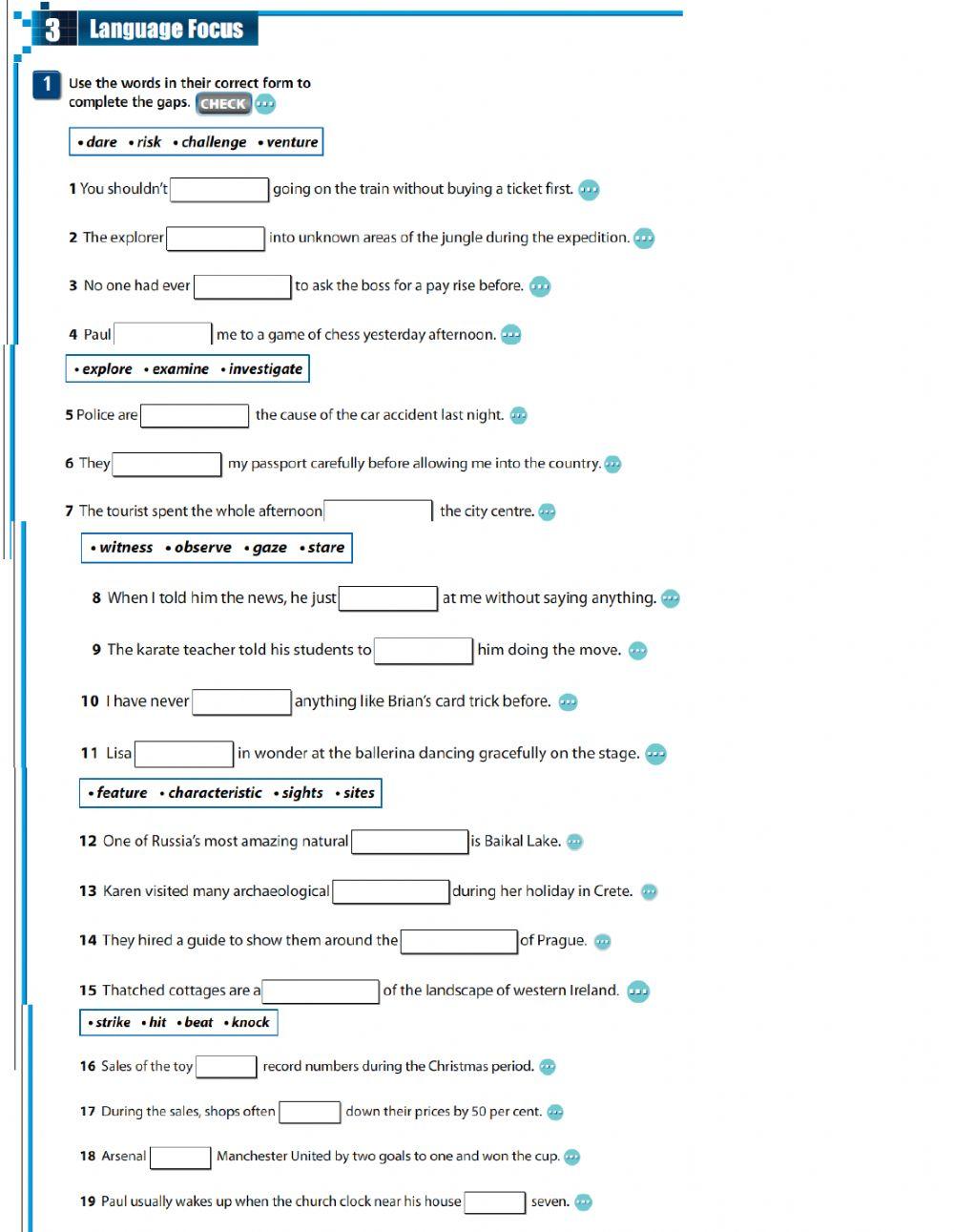 3a Language Focus Worksheet | Live Worksheets