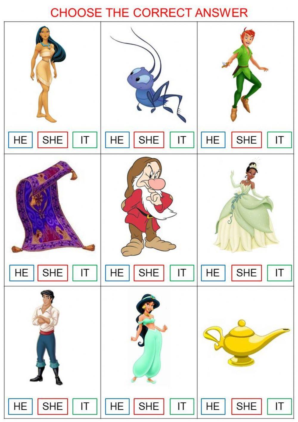 He - she - it | Free Interactive Worksheets | 544208