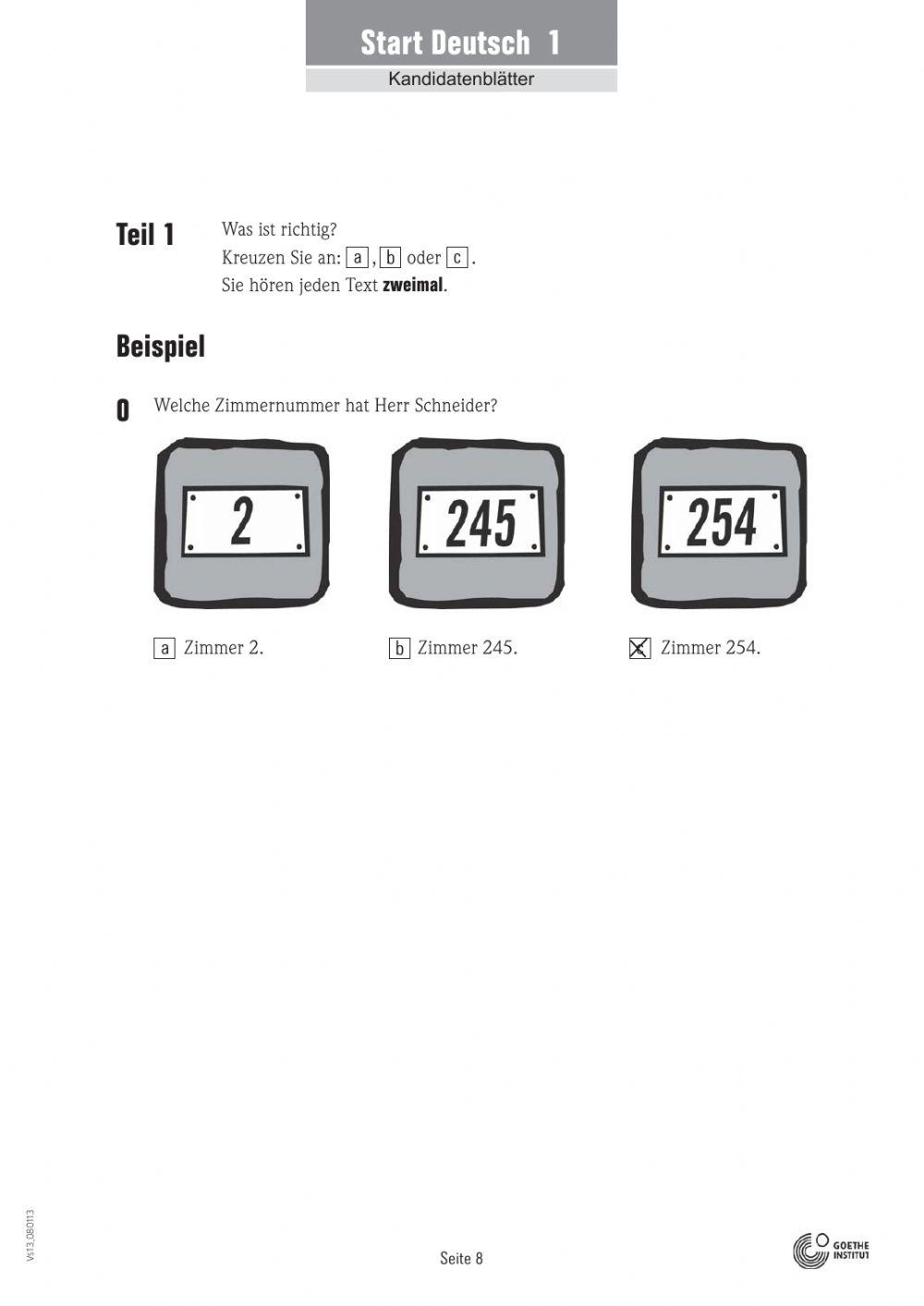 DEUTSCH A1 PART 1 online exercise for | Live Worksheets