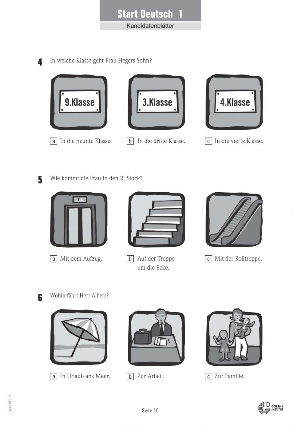 DEUTSCH A1 PART 1 online exercise for | Live Worksheets