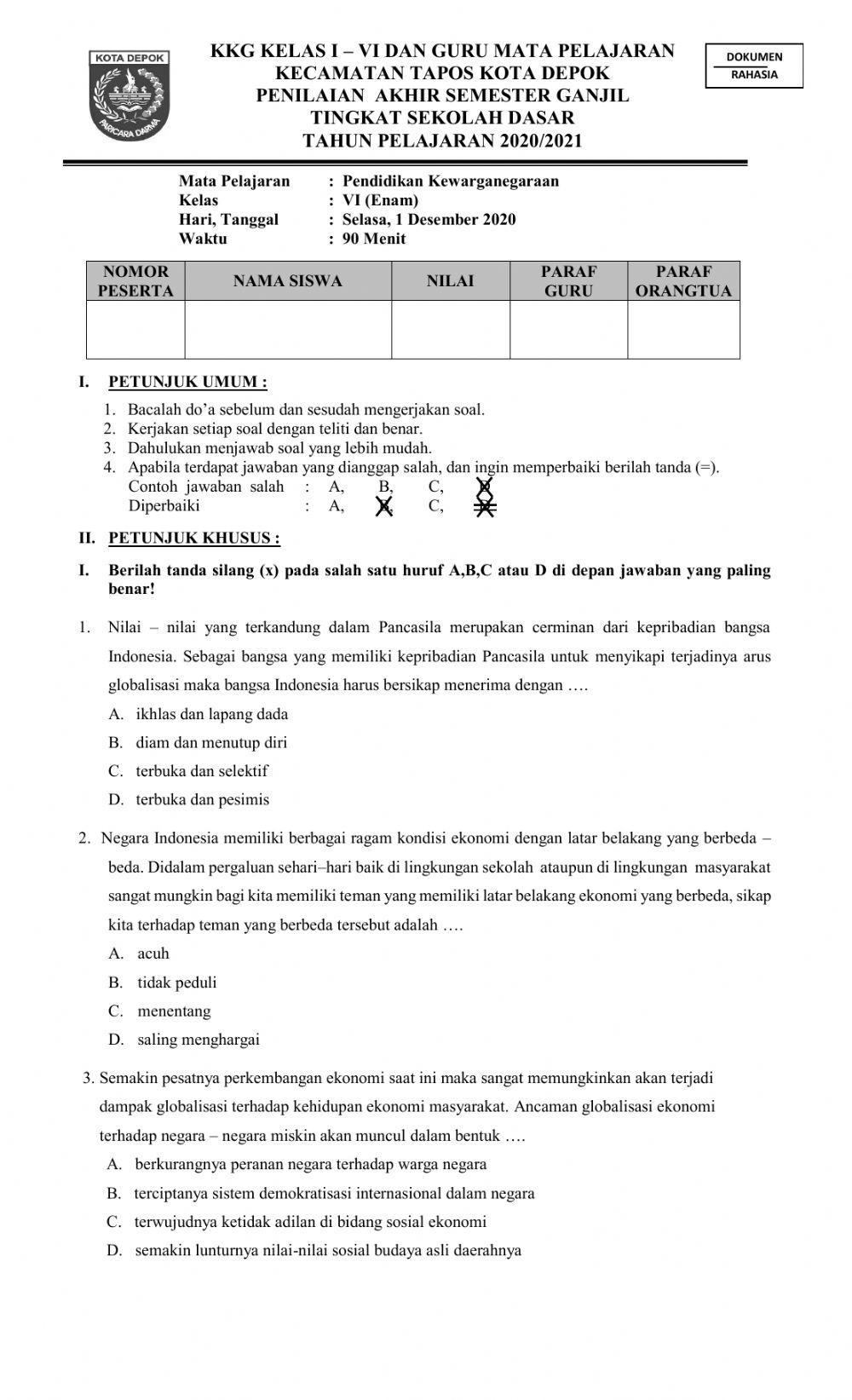 Pkn interactive worksheet for 6 | Live Worksheets