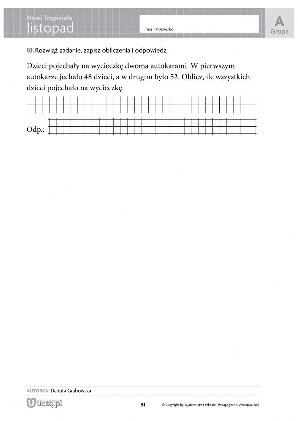 Sprawdzian - ma… | Free Interactive Worksheets | 4481807