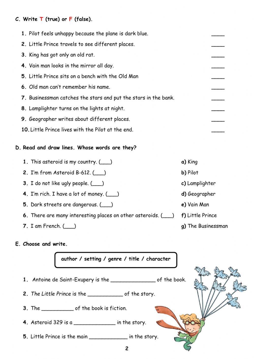 545913 | The Little Prince Quiz | ilksenteacher