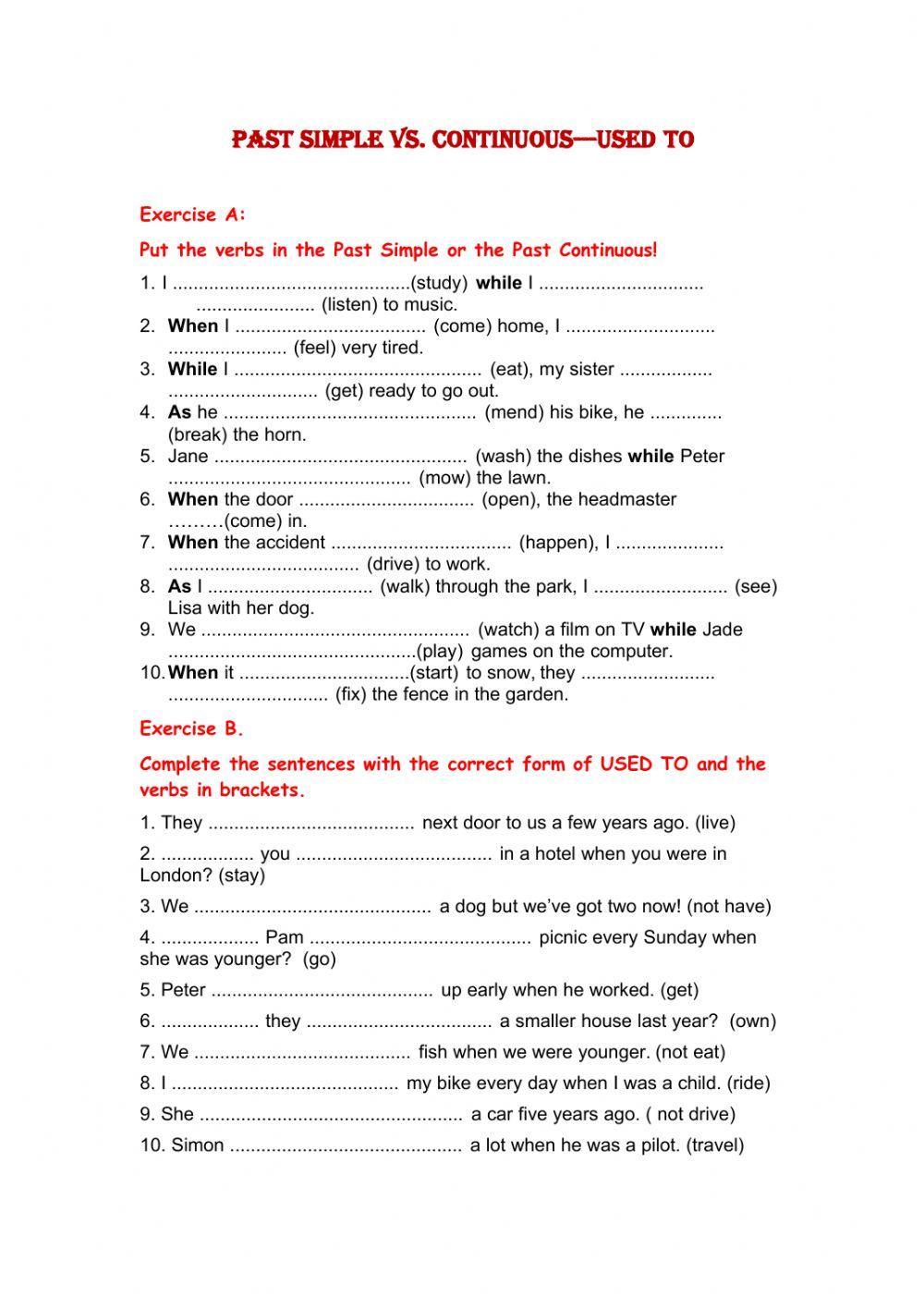 Past Simple Past Continuous Used To Worksheet Live Worksheets past-simple-past-continuous-used-to-worksheet-live-worksheets