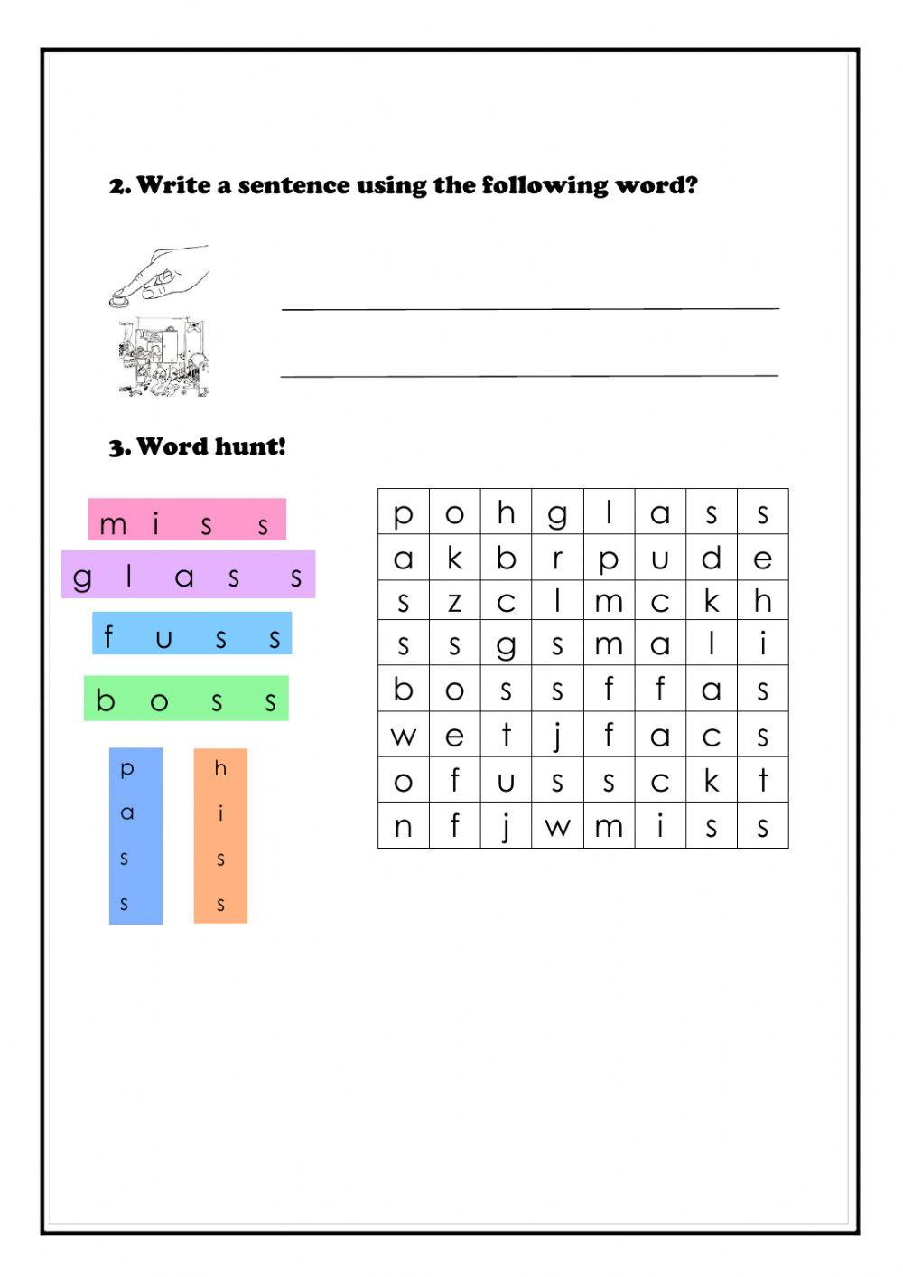 Lesson 21: ss s… | Free Interactive Worksheets | 485105