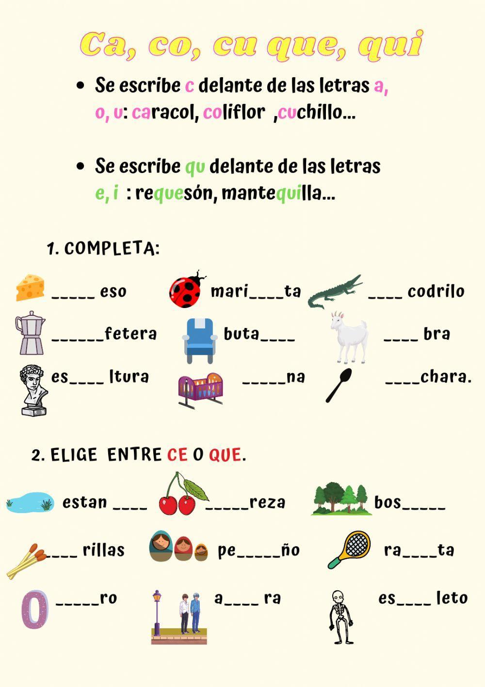 Palabras Palabras Juega Con Ca Co Cu Que Qui - vrogue.co