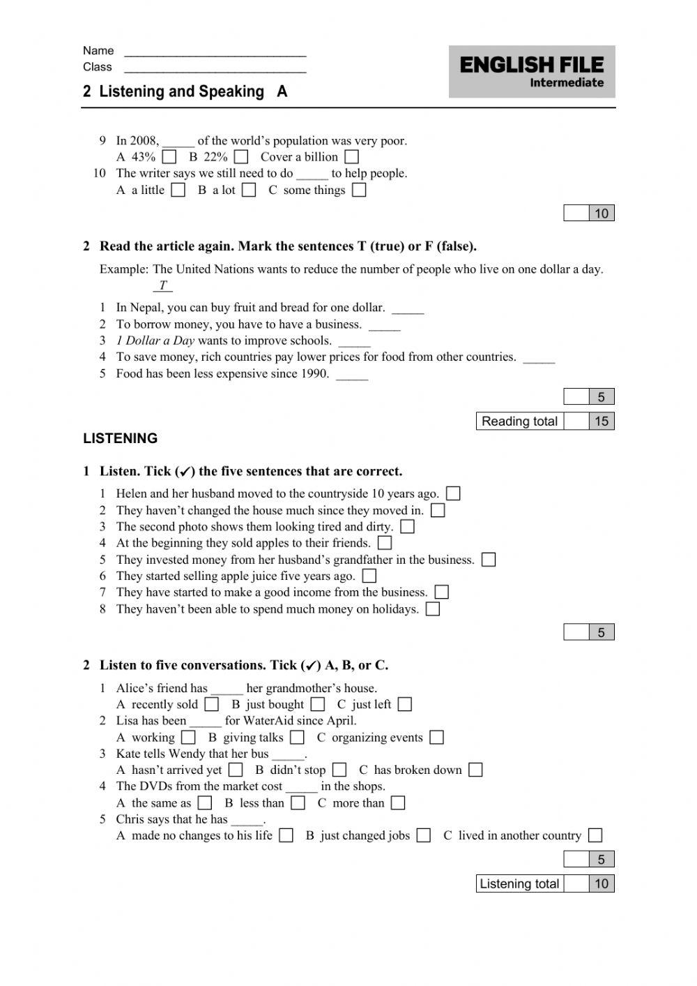 English File in… | Free Interactive Worksheets | 6278912