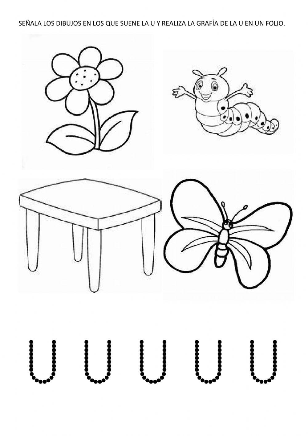Letra u online worksheet for INFANTIL | Live Worksheets