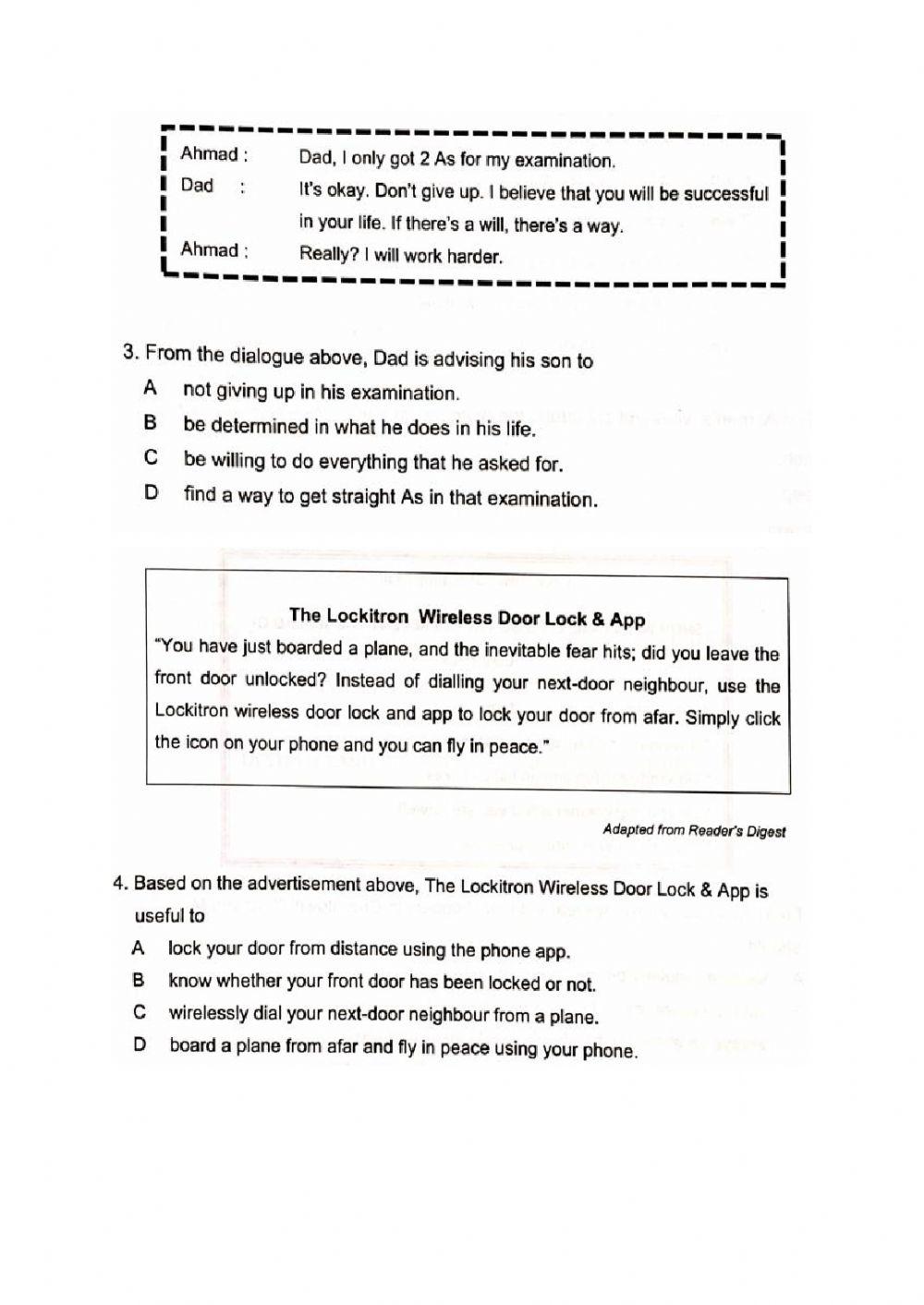 Section a trial paper 2 547860 | Tanaletchumi | Live