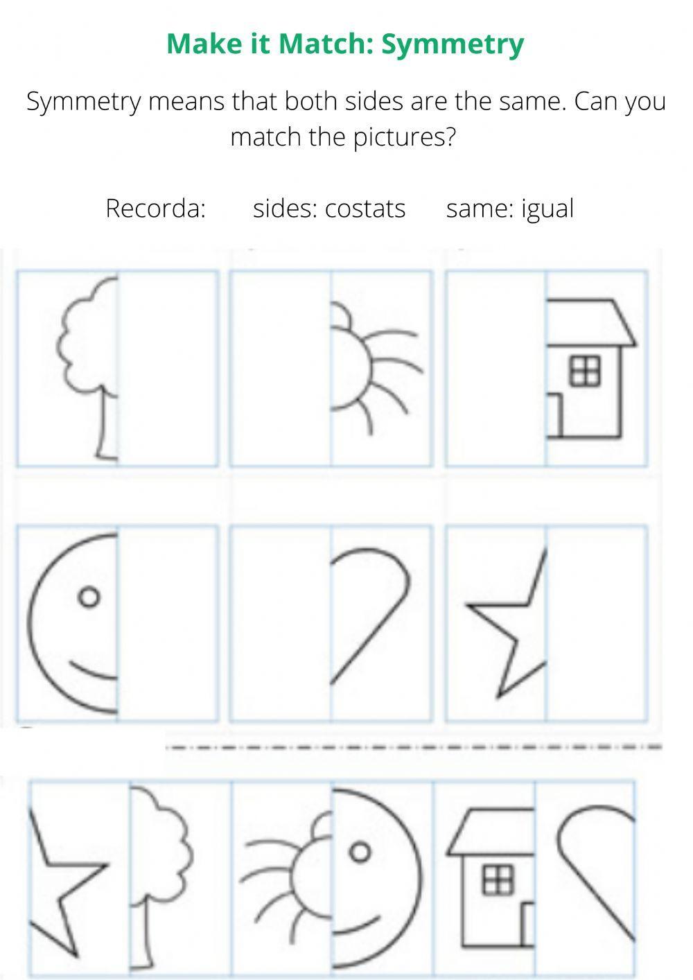 548210 | Symmetry match | noemiesteves | LiveWorksheets