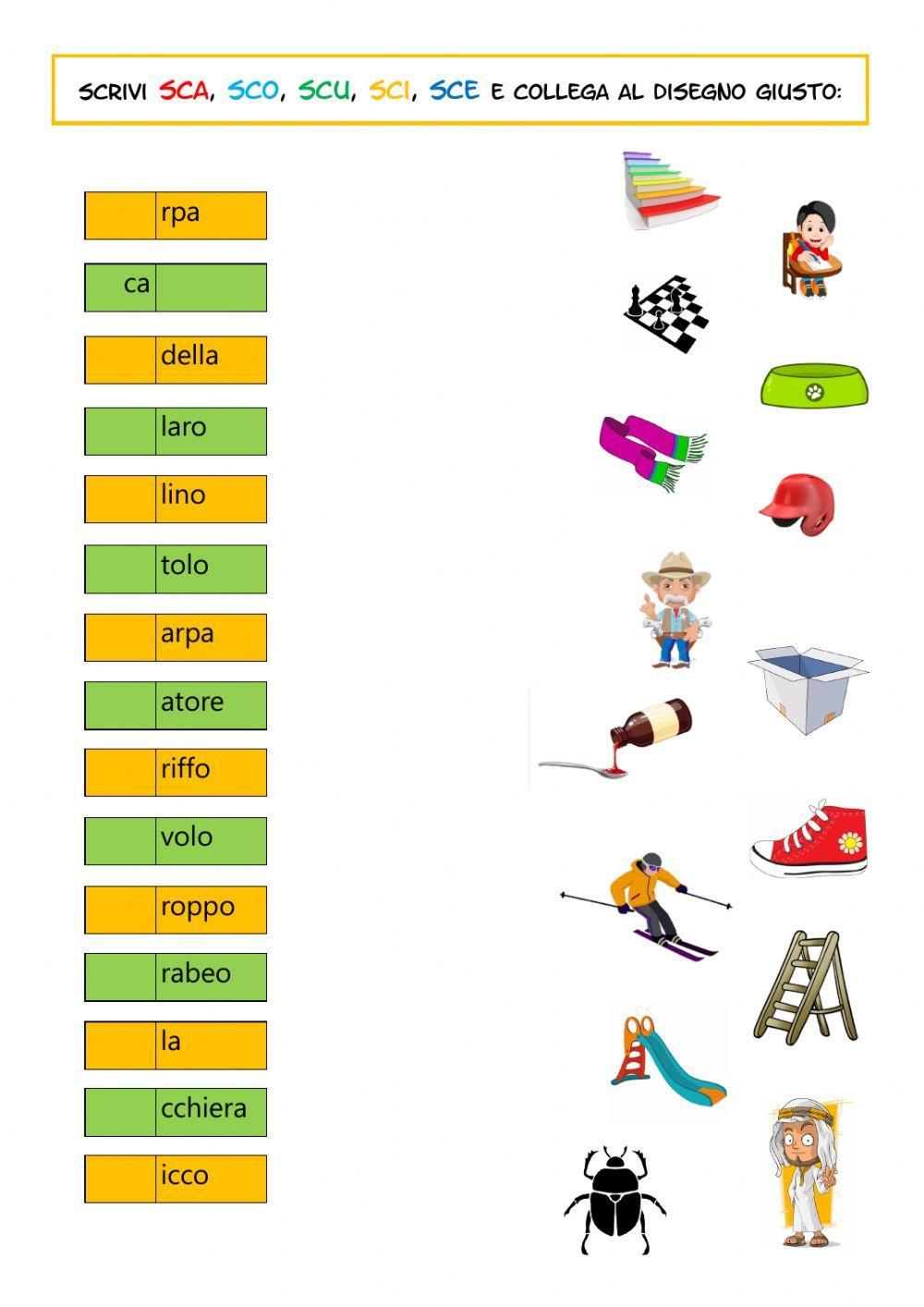 Sca sco scu sce sci worksheet | Live Worksheets