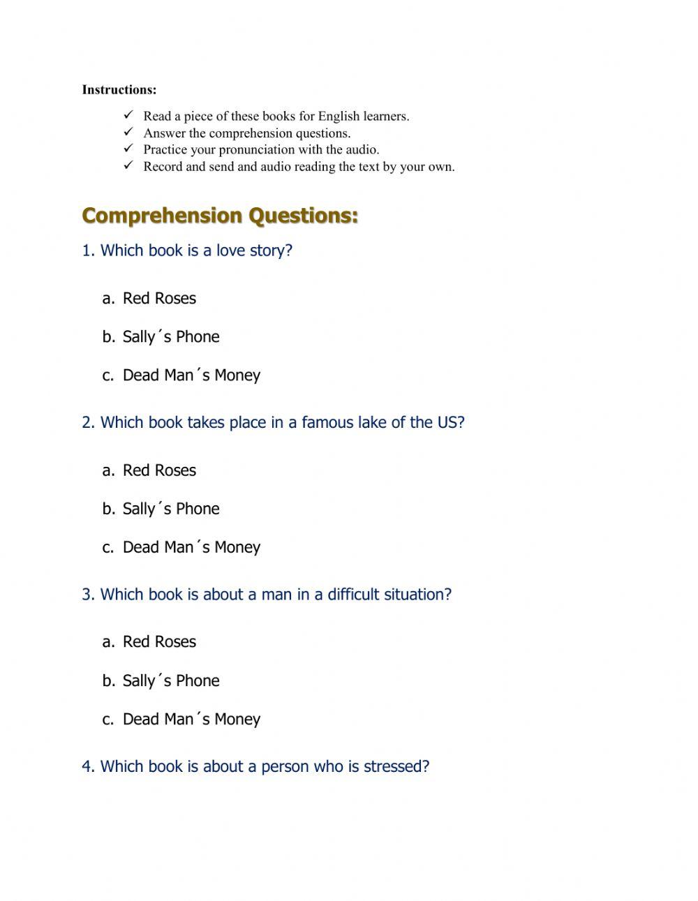 Story 10 worksheet | Live Worksheets