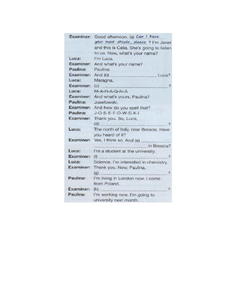 Listening for exams worksheet | Live Worksheets