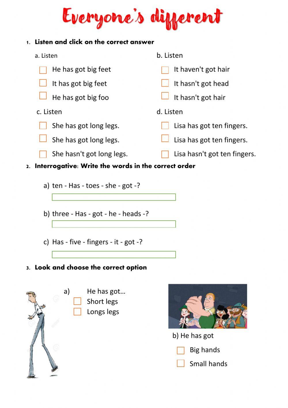 Everyone's different 467148 | BrunoFlo | Live Worksheets